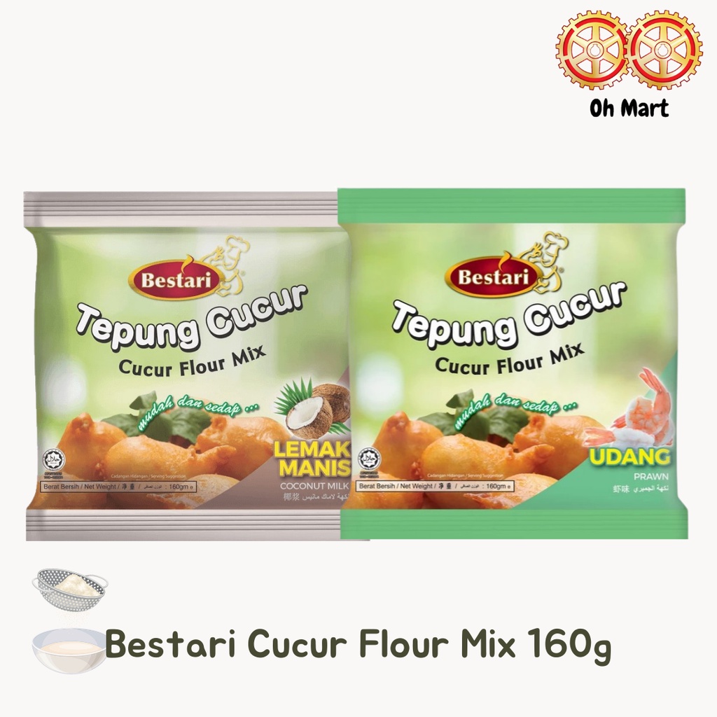 Bestari Tepung Cucur Flour Mix Prawn/Coconut Milk 160g | Shopee Malaysia