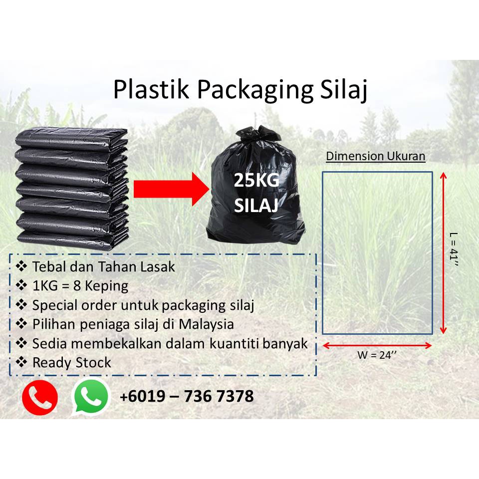 READY STOCK - PLASTIK SILAJ RUMPUT / BATANG JAGUNG 1KG | Shopee Malaysia