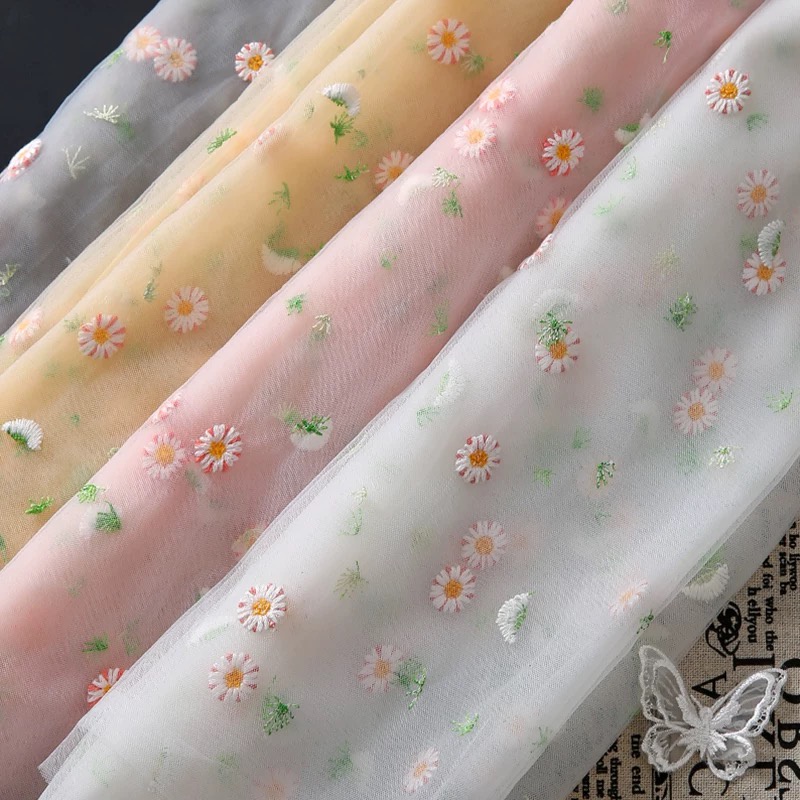 Daisy Net Yarn Flower Wrapping Paper Mesh Wrapper for Flower ...