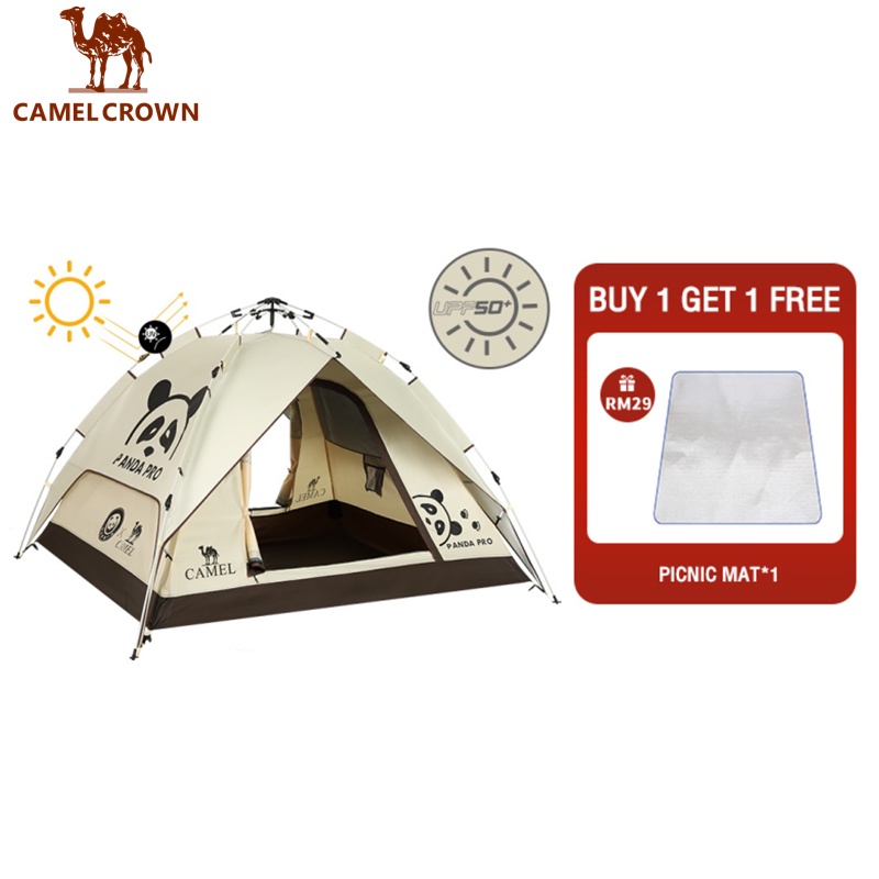 CAMEL CROWN Fully automatic hydraulic tent 3~4 people outdoor portable folding tent sunscreen ...