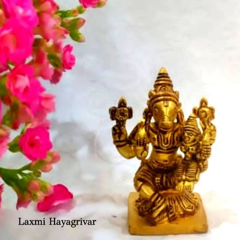 Laxmi Hayagreevar /Hayagriva Statue Brass Antique Finish Laxmi ...