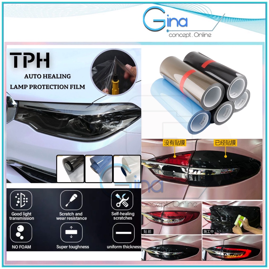 TPH PPF Car Tinted Film Wrapping Headlamp Taillamp Fog Lamp Self ...