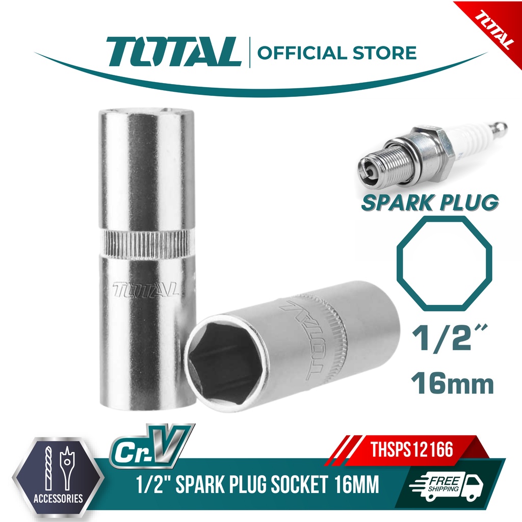 Total Spark Plug Box Socket 1/2" X 16mm THSPS12166 | Shopee Malaysia