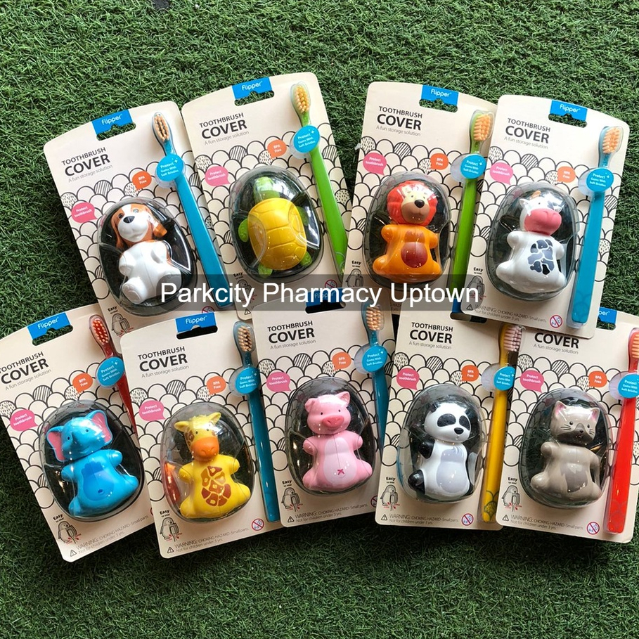 One Morning Flipper Toothbrush Holder + 1 Toothbrush (Penguin/Beagle ...