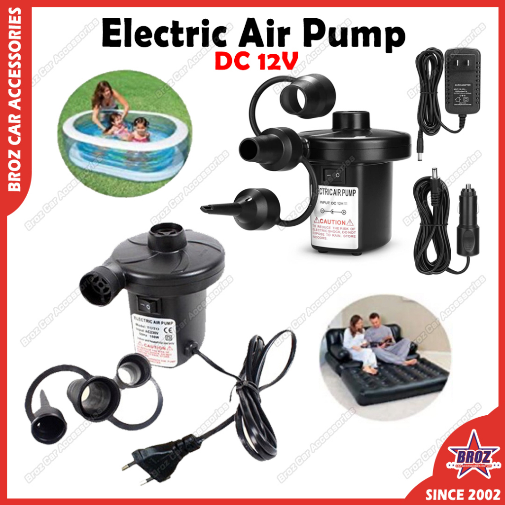 Electric Air Pump Inflator Deflator Home Car Swimming Pool Inflatable ...