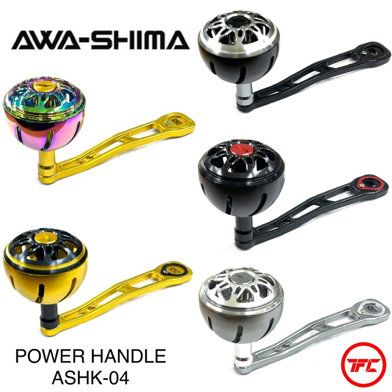 AWASHIMA Aluminum Power Handle With Single Alum Knob ASHK-04 Jigging ...