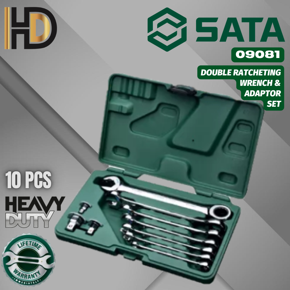 SATA 10 Pcs Double Ratcheting Wrench Set With Quick Release Ratchet ...
