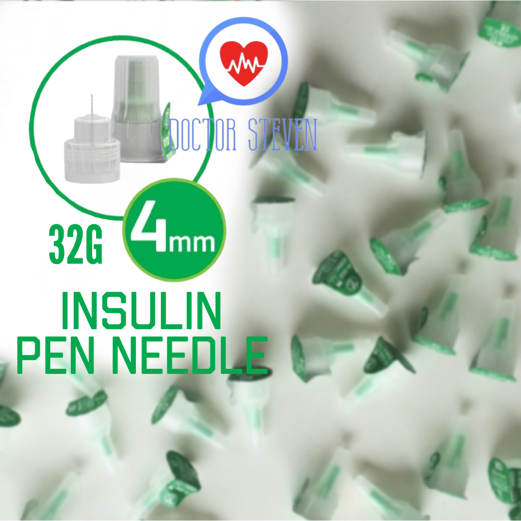 Disposable Insulin Pen Needles 4mm 32g 1 Unit Kkm Approved Shopee Malaysia