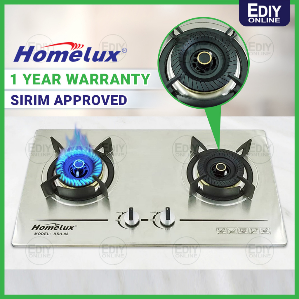 HOMELUX MILUX Stainless Steel Premium Built-in Hob Gas Cooker Stove ...