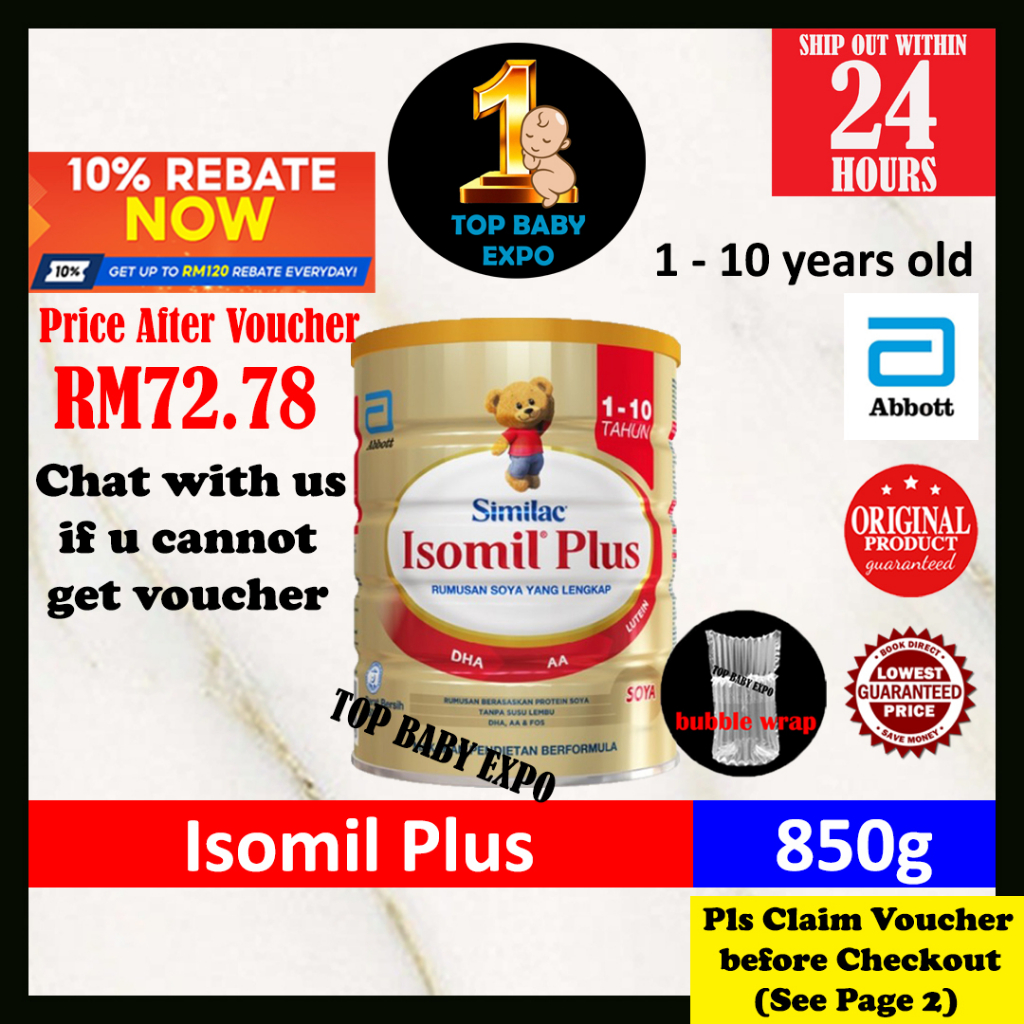 Isomil Plus (1 to 10 Years Old) (850g) Exp: 10/2024 | Shopee Malaysia