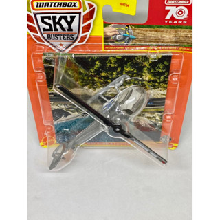 Matchbox MBX BUBBLE COPTER Grey Sky Busters Helicopter Aircraft 70 th 1 ...