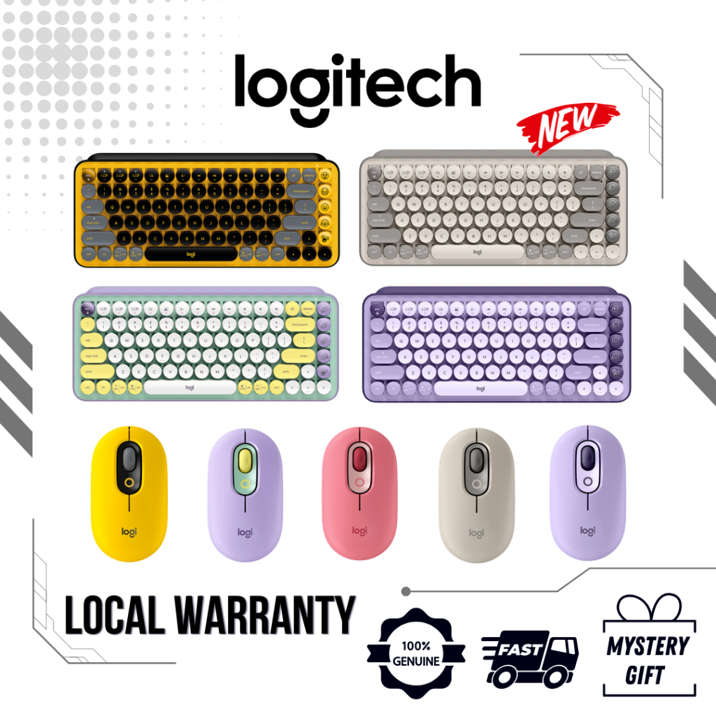 Logitech POP Keys Mechanical Wireless Keyboard with Customisable Emoji ...