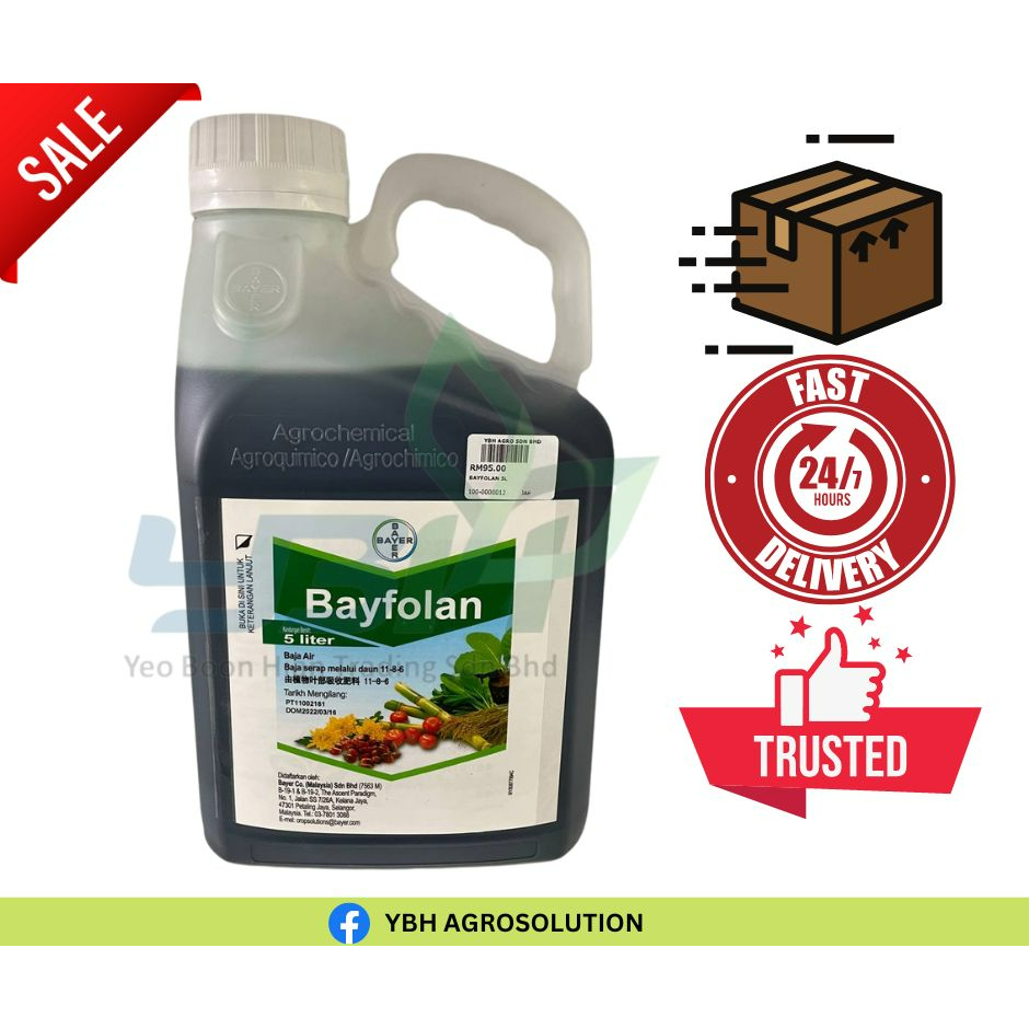 Baja Foliar Subur/Anak Pokok BAYFOLAN BAYER NPK 11:8:6 5Liter BAJA ...