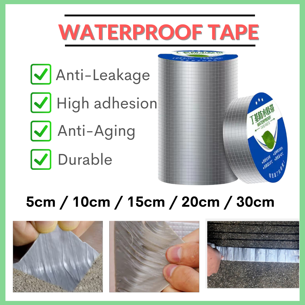 [Extra Stick] Waterproof Tape Aluminum Foil Butyl Tape Anti Leaking ...