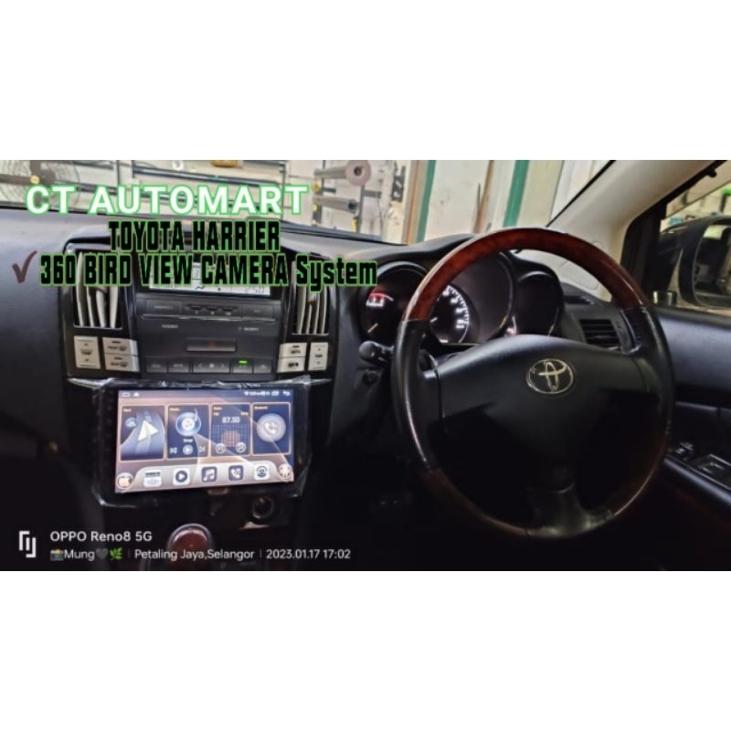 Toyota Harrier Android Player with 360 Birdview Camera System Kereta ...