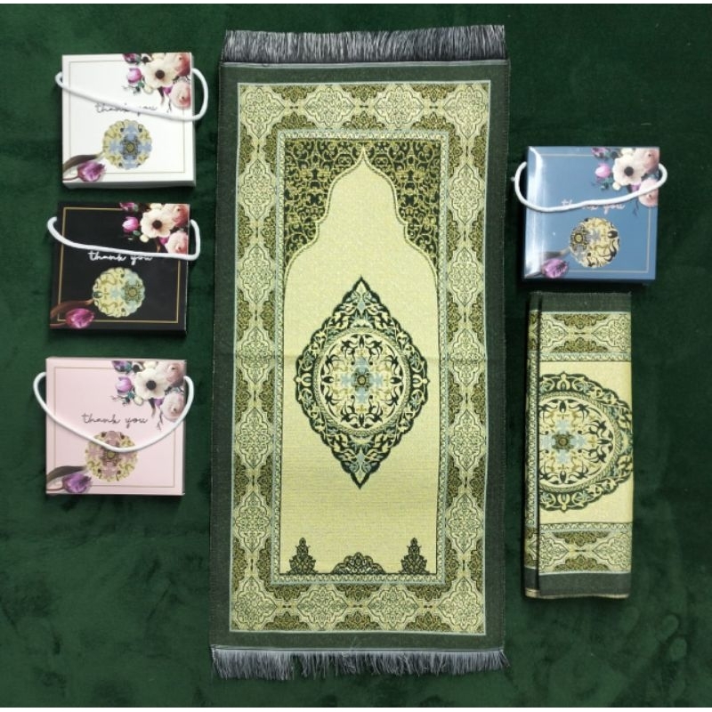 Sejadah mini size 35 70 cm panjang Door gift Sejadah Isabella desiagn ...