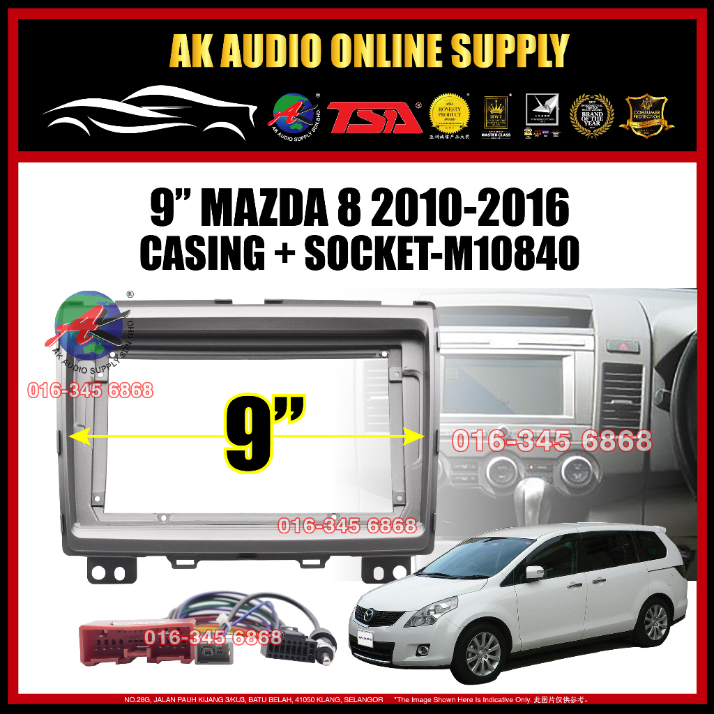 Mazda 8 2010 - 2016 Android Player 9" inch Casing + Socket - M10840 ...