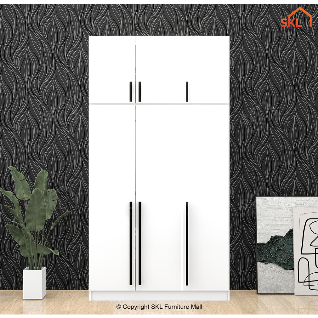 CICI 3X8FT 6 DOORS WARDROBE WITH SHELF / almari baju /kabinet baju ...