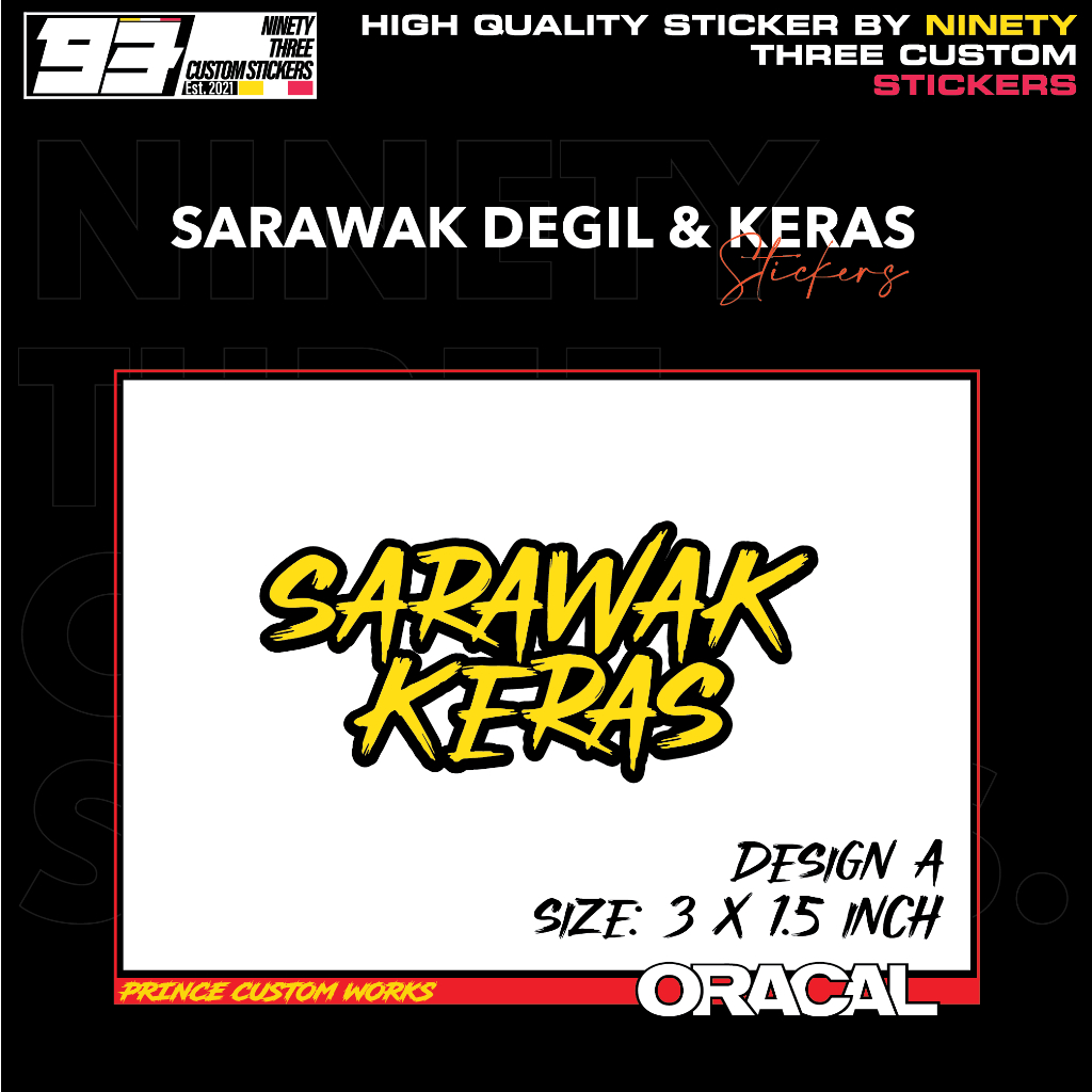 SARAWAK DEGIL STICKER POTONG | Shopee Malaysia