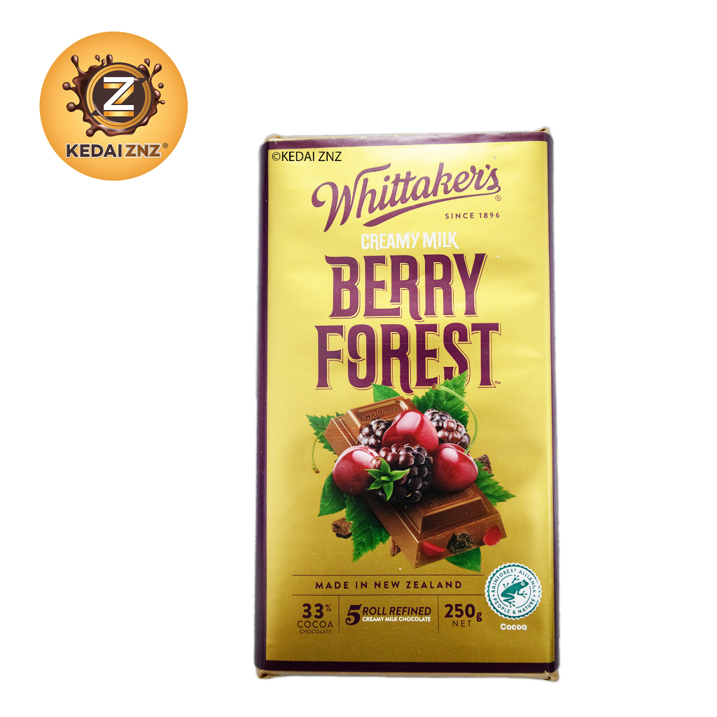 Chocolate Whittakers CREAMY MILK BERRY FOREST Chocolate Bar 250g Coklat ...