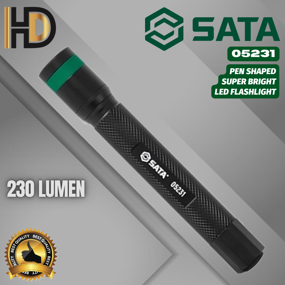 SATA Pen Shaped Super Bright LED Flashlight / 250 Lumen / 05231 / 1 Year Warranty | Shopee Malaysia