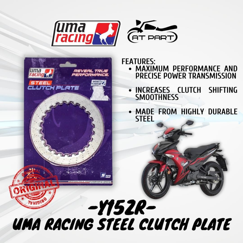 OFFER UMA RACING Y15 Y15ZR Y15Z CLUTCH BESI IRON PLATE 100% ORIGINAL UMA (1 SET = 3 PCS ...