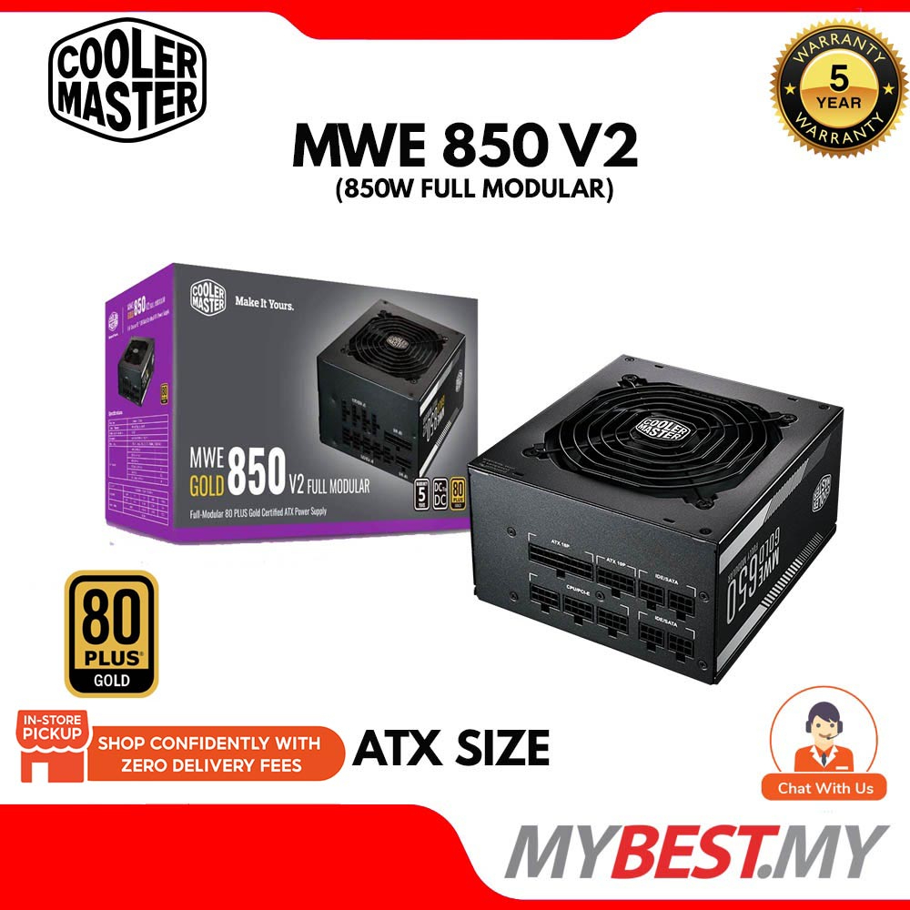 Cooler Master MWE 500W / 550W / 600W / 650W/ 750W / 850W / 1000W V2 80 ...