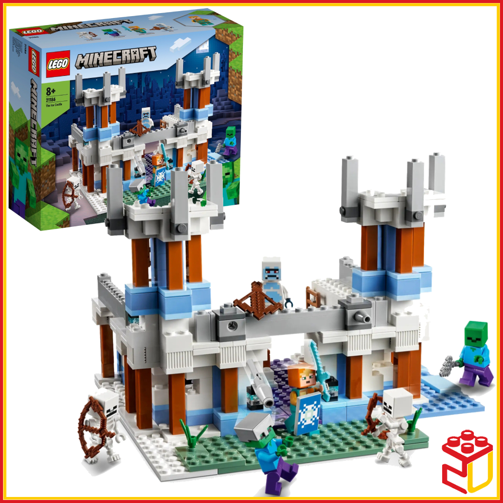 (Ready Stock) 21186 LEGO Minecraft The Ice Castle Building Toy | Shopee ...