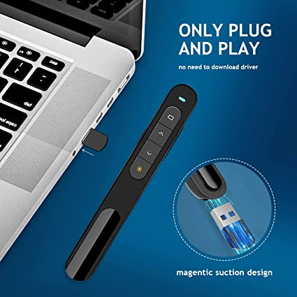 Wireless Presenter, 2.4GHz USB Control Presentation Clicker PPT ...