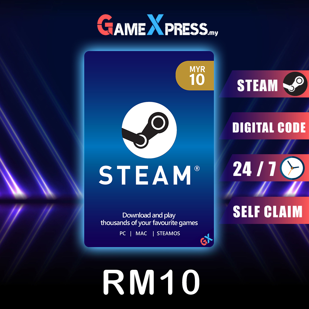 [24/7 Self Claim / Email] Steam Wallet RM10 Digital Prepaid Code ...