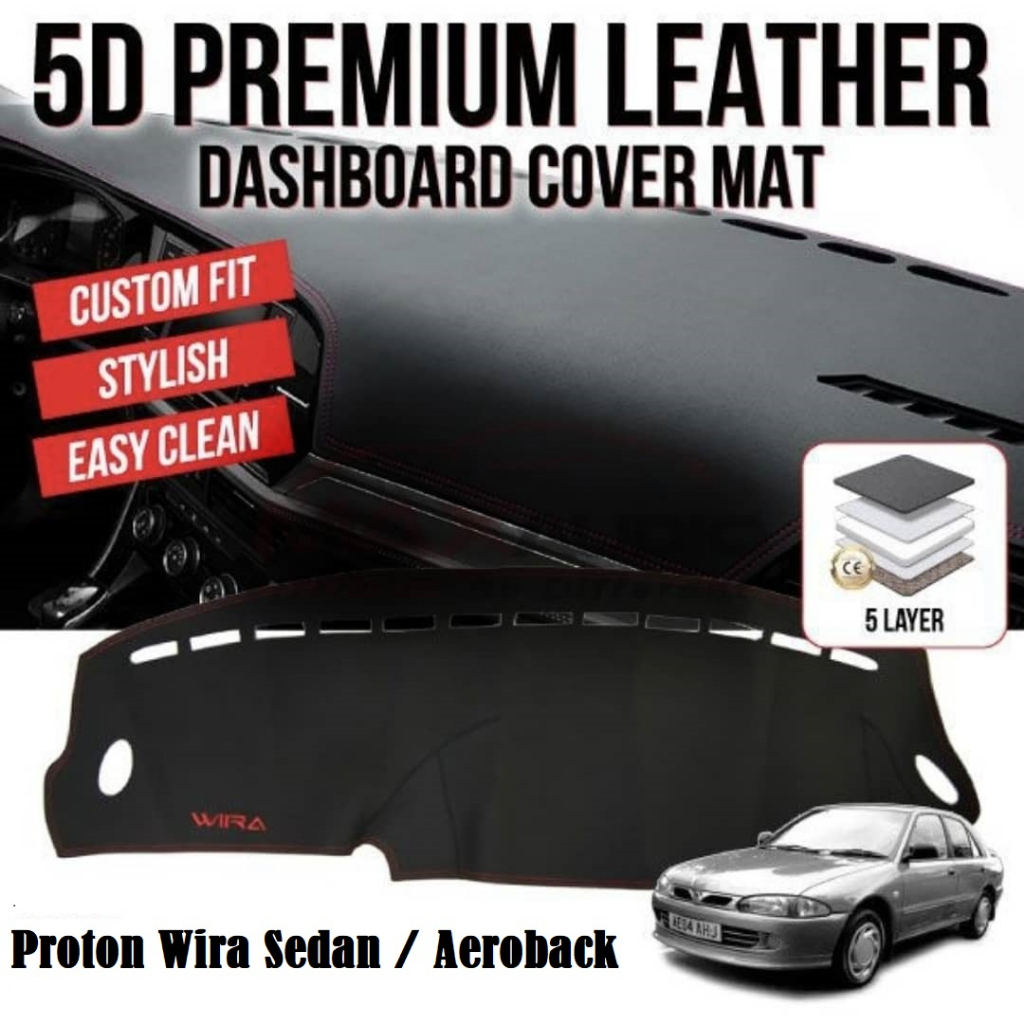 Proton Wira Car Leather Dashboard Dashmat Cover Mat Kereta Dashboard Pu ...