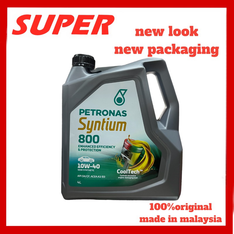 Petronas Syntium 800 10W40 new packaging semi synthetic 4 liter ...