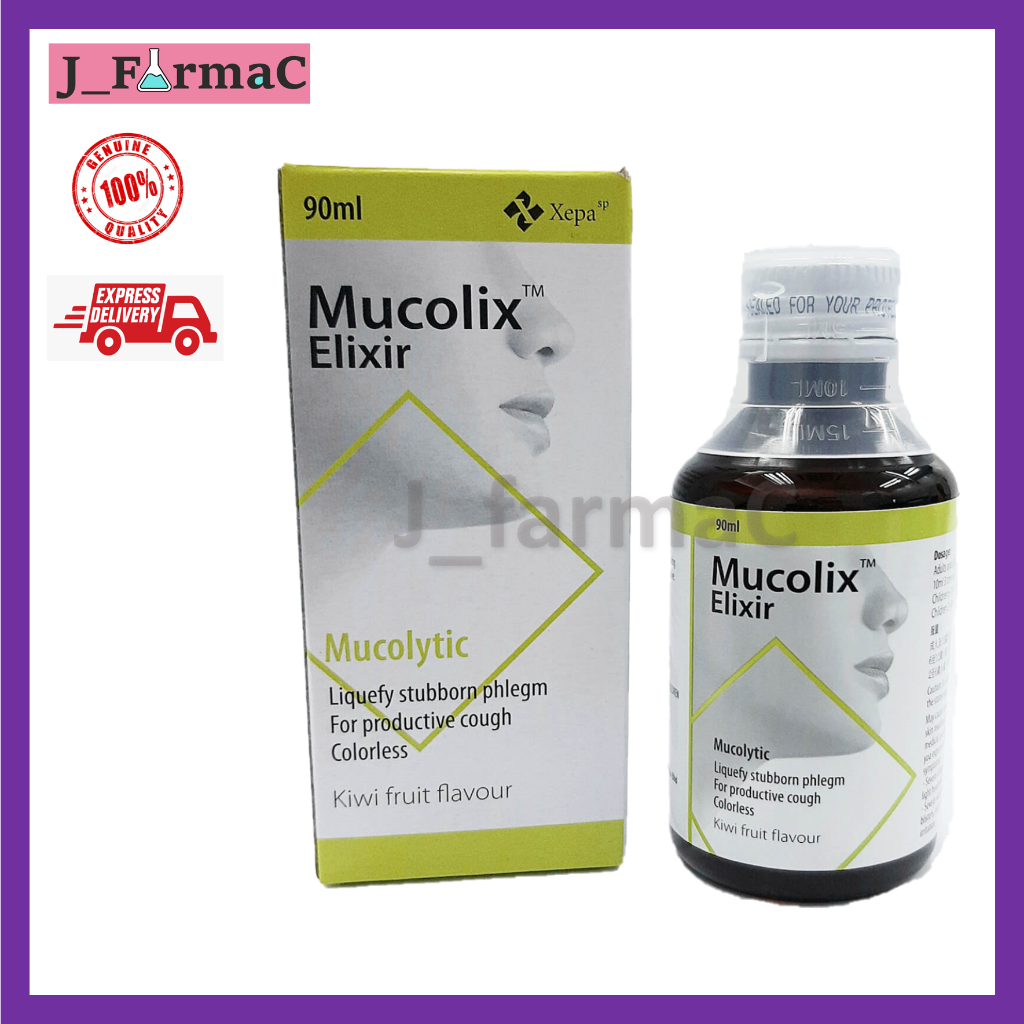 Mucolix Elixir 90ml (Ubat Batuk Berkahak untuk Kanak-kanak) | Shopee ...