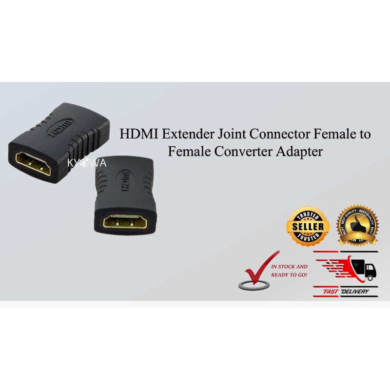HDMI Straight Extender Joint Connector Female to Female Converter ...