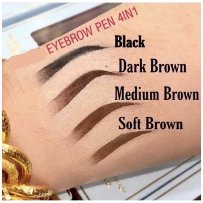 ??EYEBROW PEN 4IN1 WATERPROOF SUPER CANTIK PIGMENTED EYEBROW Mua Bellaz ...