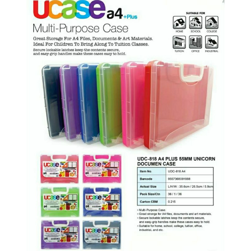 A4 Plus 55mm Multi Purpose Document Case with handle (1pcs) | Shopee ...