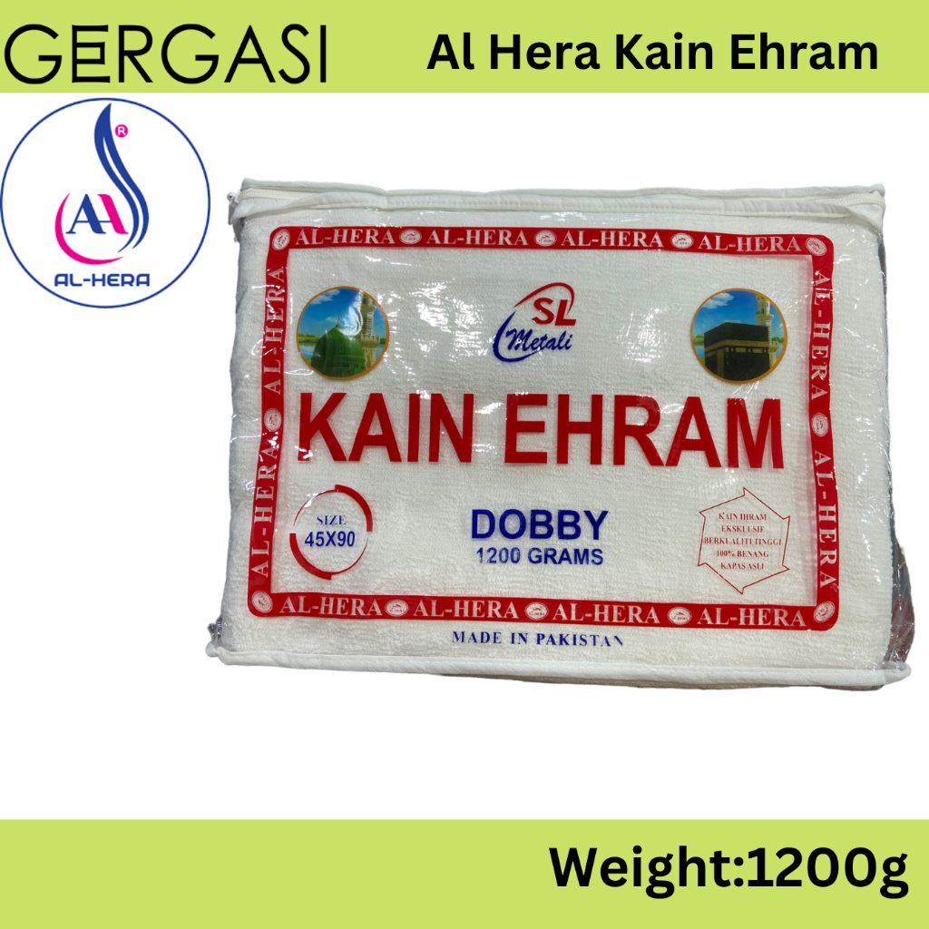 Gergasi Al Hera Kain Ehram Kain Ihram Haji Umrah Muslim Men Towel ...