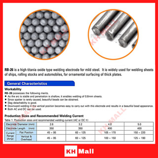 KOBELCO WELDING ELECTRODE RB26 2.6MM Electrode Ubat Welding Rod 5KG ...