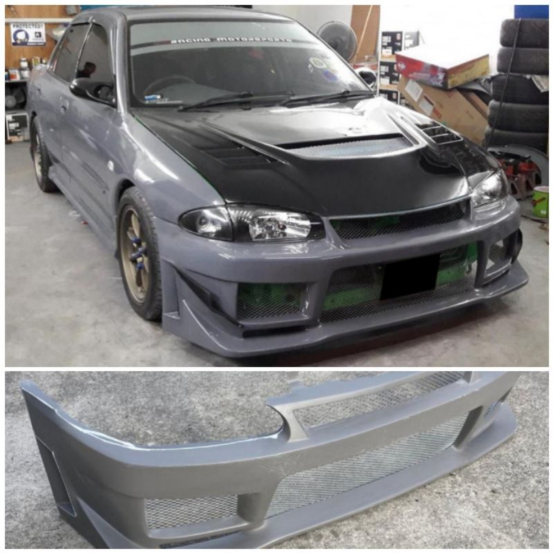 wira front bonet kansai white fibre tebal hard fibre fit betong bodykit ...