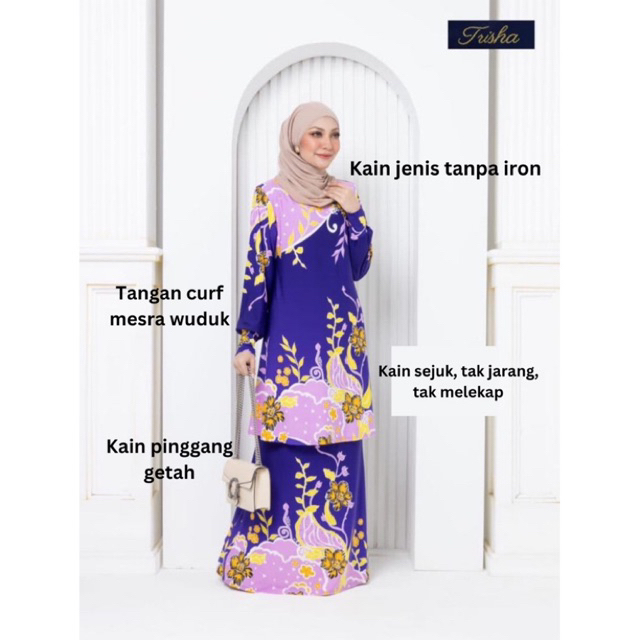 KURUNG MODEN TANPA GOSOK LYCRA PREMIUM MESRA WUDUK | Shopee Malaysia