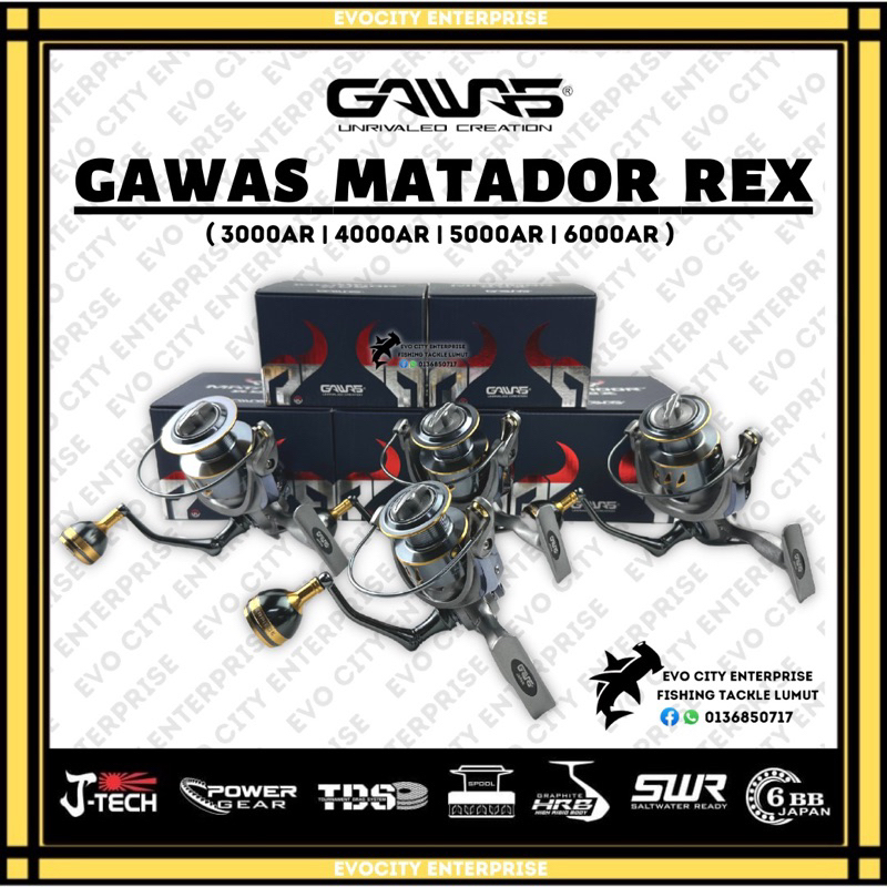 Gawas Matador REX Spinning Reel ( 3000AR | 4000AR | 5000AR | 6000AR ...