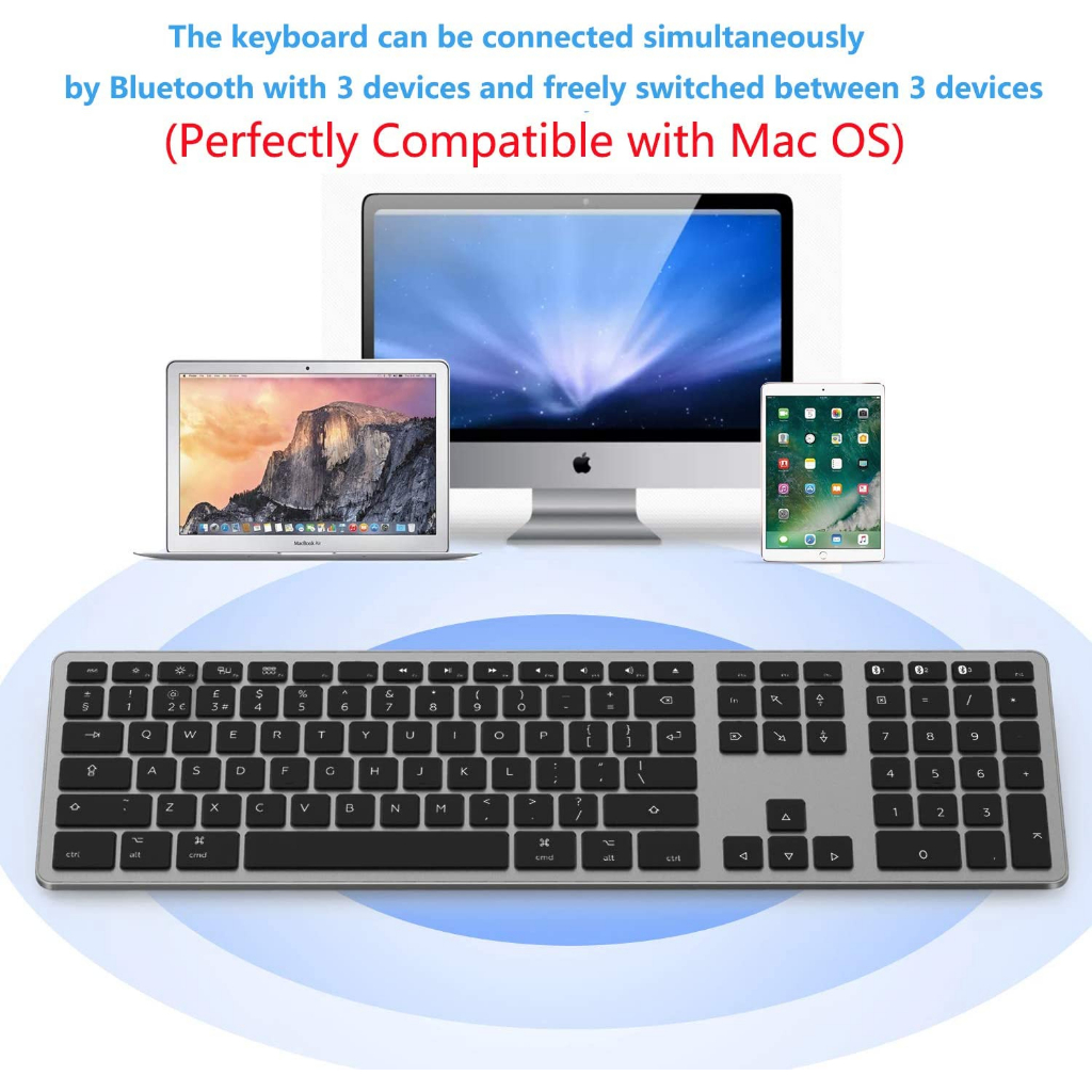 Multi-Device Bluetooth Keyboard for Mac OS,Seenda Aluminum Mac Wireless ... Multi-Device Bluetooth Keyboard for Mac OS,Seenda Aluminum Mac Wireless ...