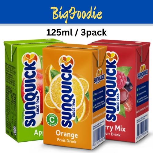 [BFD] Sunquick Fruit Drinks 125ml x 3pack | Shopee Malaysia