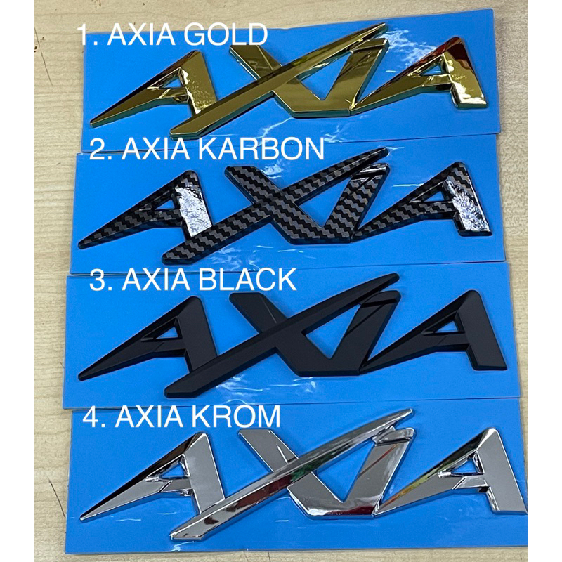 AXIA EMBLEM PERODUA AXIA GOLD AXIA BLACK AXIA HITAM AXIA KROM AXIA ...