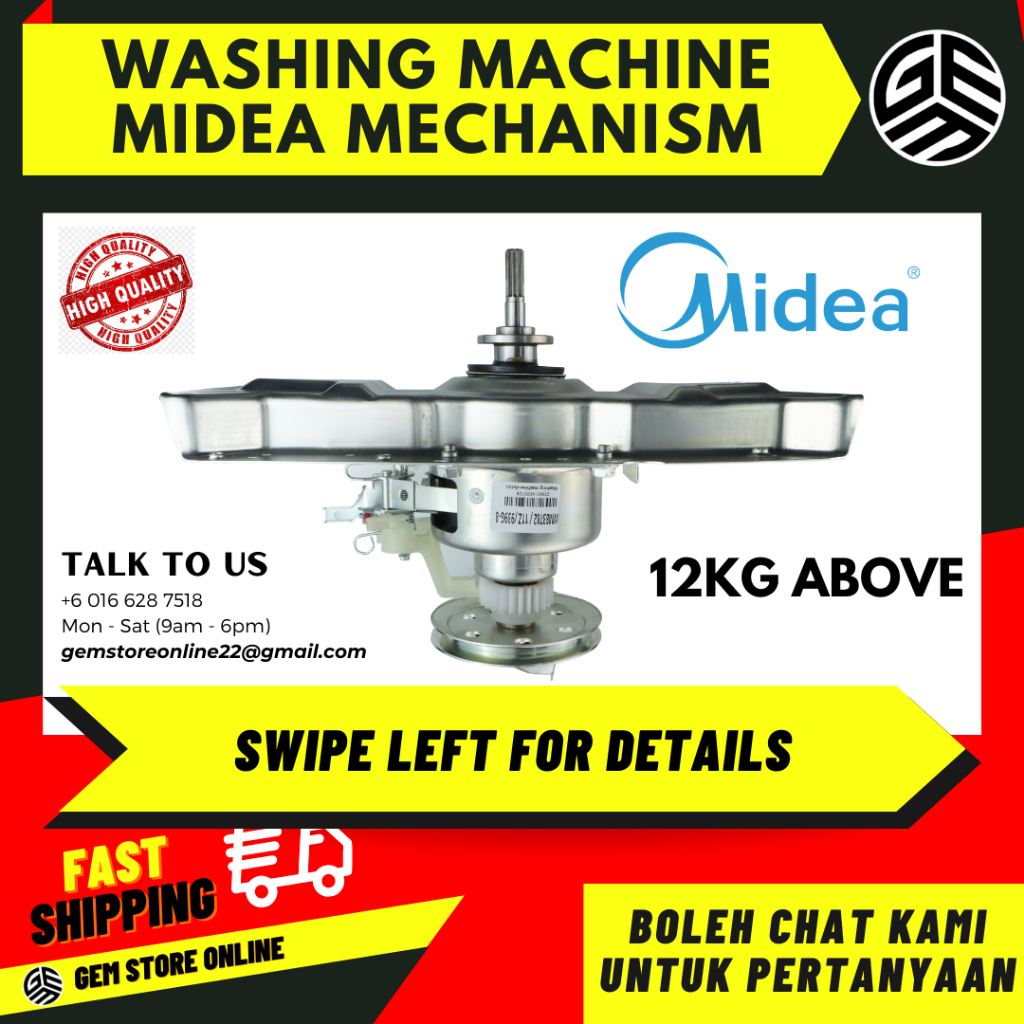 MIDEA Washing Machine Mechanism / Mechanism Mesin Basuh Midea 12KG ...