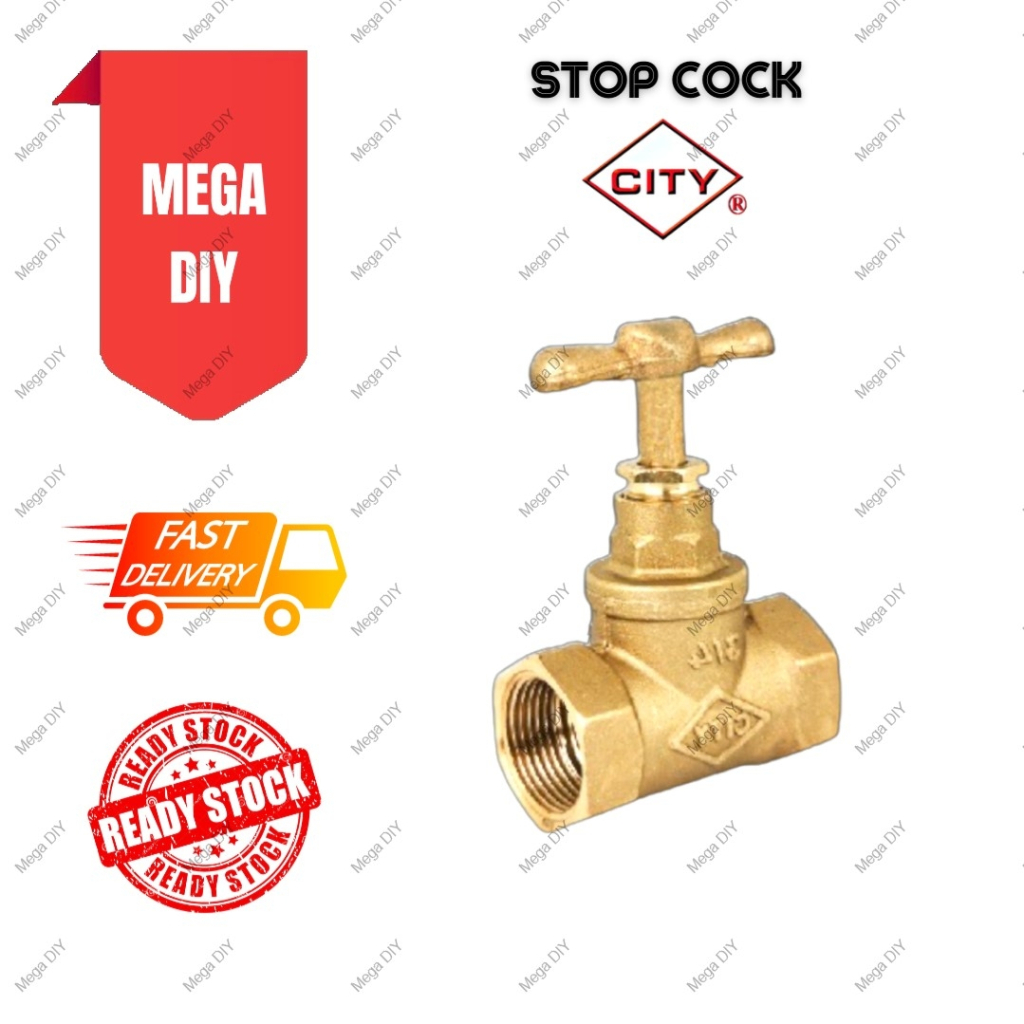 City Brass Stopcock Light Duty / Heavy Duty 1/2" 3/4" 1" | Shopee Malaysia