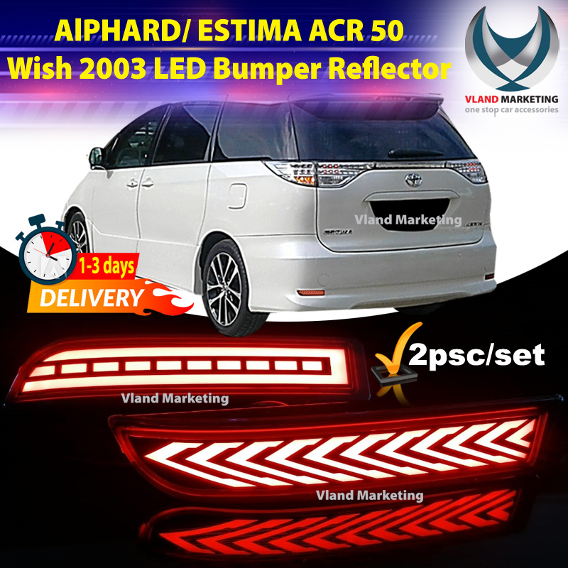 TOYOTA ALPHARD 2003 - 2007 / ESTIMA ACR 50 / WISH LED LIGHT BAR Rear ...