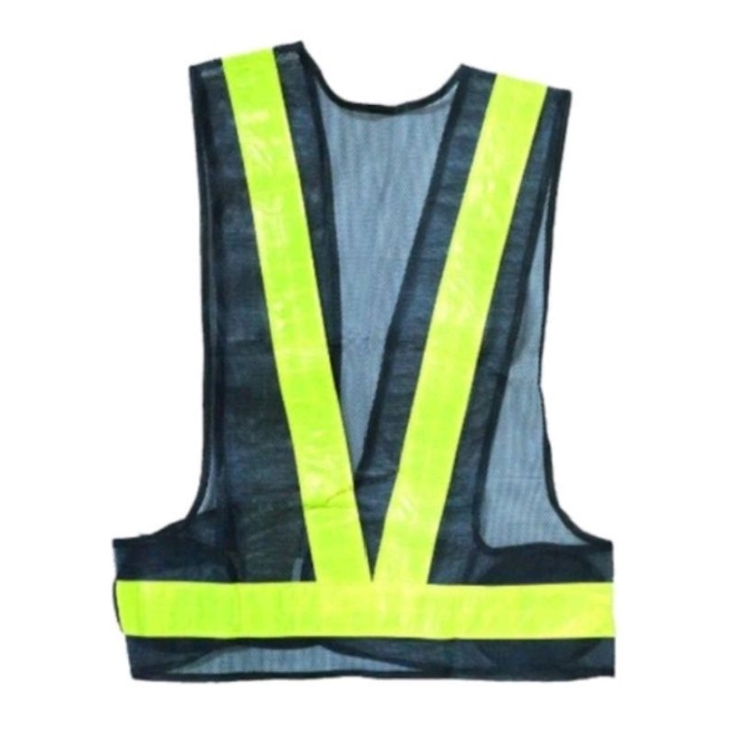 Safety vest with "V-Shape" high visibility reflective line | Shopee ...