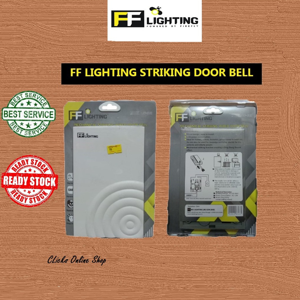 FF LIGHTING MECHANICAL STRIKING WIRED DOOR BELL | Shopee Malaysia