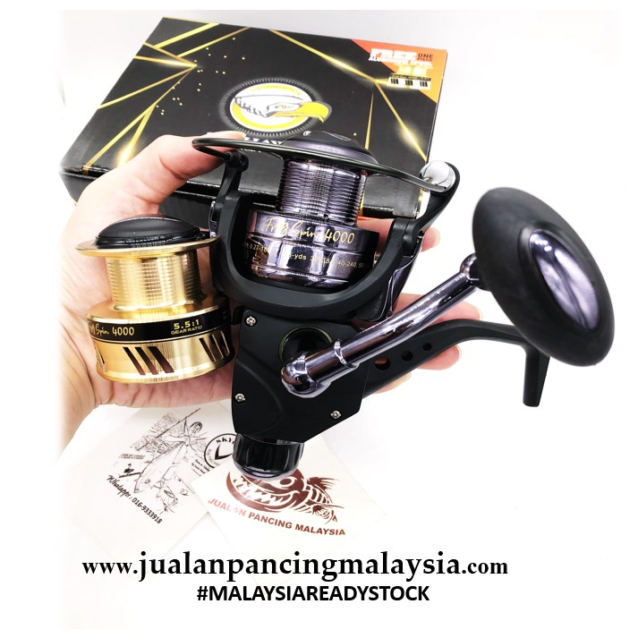 SEAHAWK FROG SPIN Free aluminum spool, mesin katak DRAG BUNYI KUAT ...